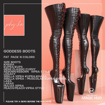 Second Life Marketplace - -[ Phy.Ka ]- 080 - Goddess Boots